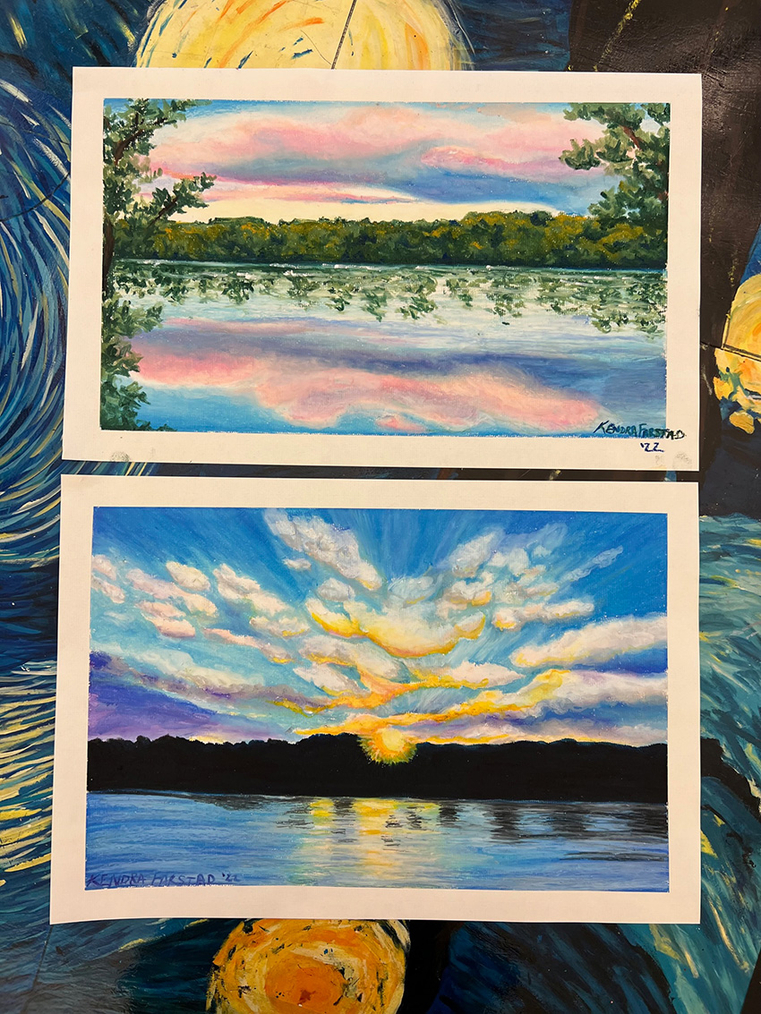 Local artist engages students with live, full-day oil pastel ...