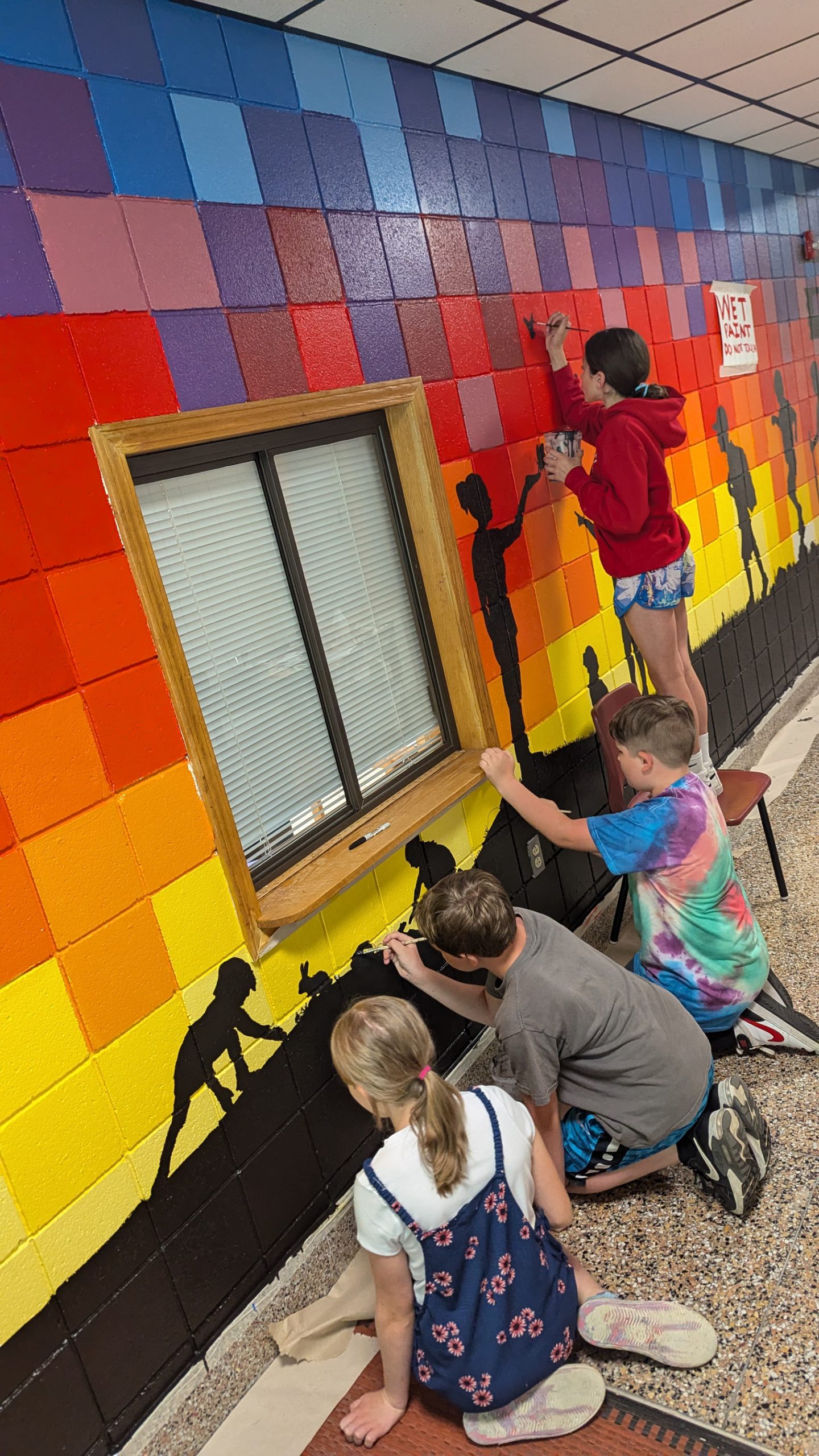 Elementary School Art Mural In Memory Of Teacher Dave Mehan